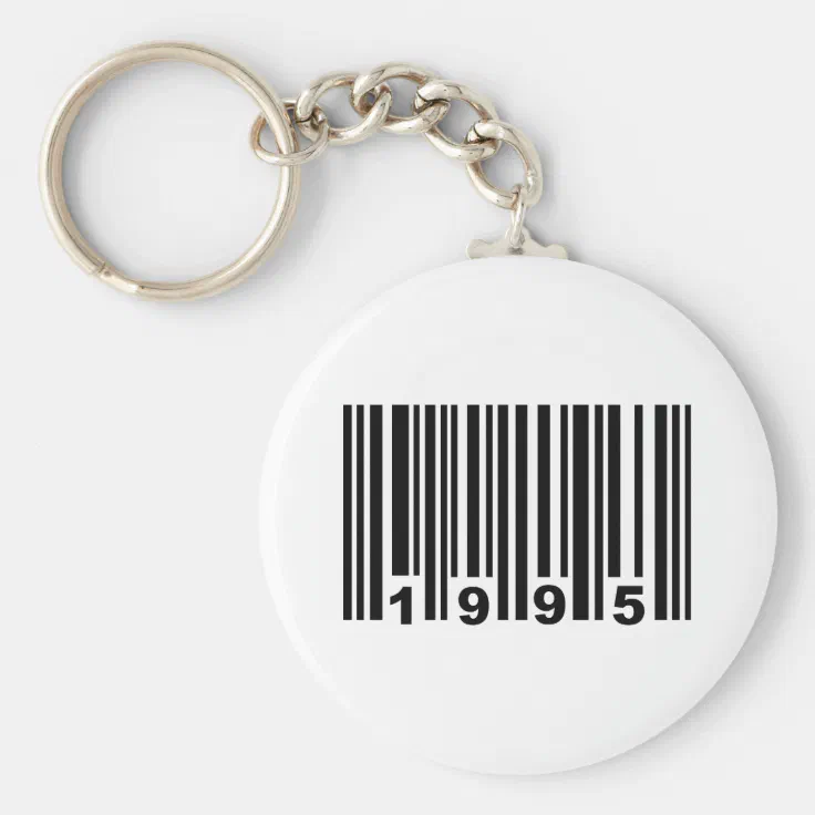 1995 barcode keychain | Zazzle