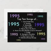 1995 Songs Postcard | Zazzle
