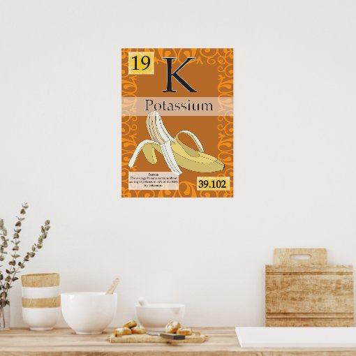 19. Potassium (K) Periodic Table of the Elements Poster | Zazzle