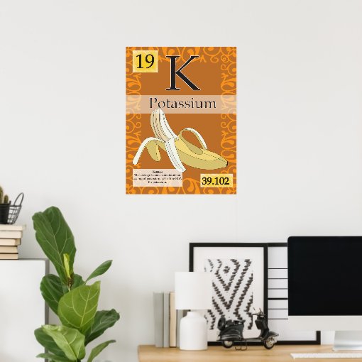 19. Potassium (K) Periodic Table of the Elements Poster | Zazzle