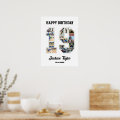 19th Birthday Anniversary Number 19 Photo Collage Poster | Zazzle