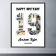 19th Birthday Anniversary Number 19 Photo Collage Poster | Zazzle