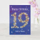 19th Birthday - Number 19 in Stars - Blue - Age 19 Card | Zazzle