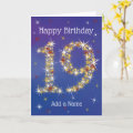 19th Birthday - Number 19 in Stars - Blue - Age 19 Card | Zazzle
