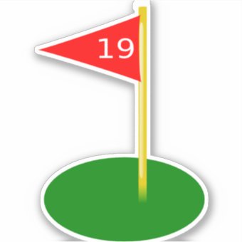 19th hole sticker | Zazzle