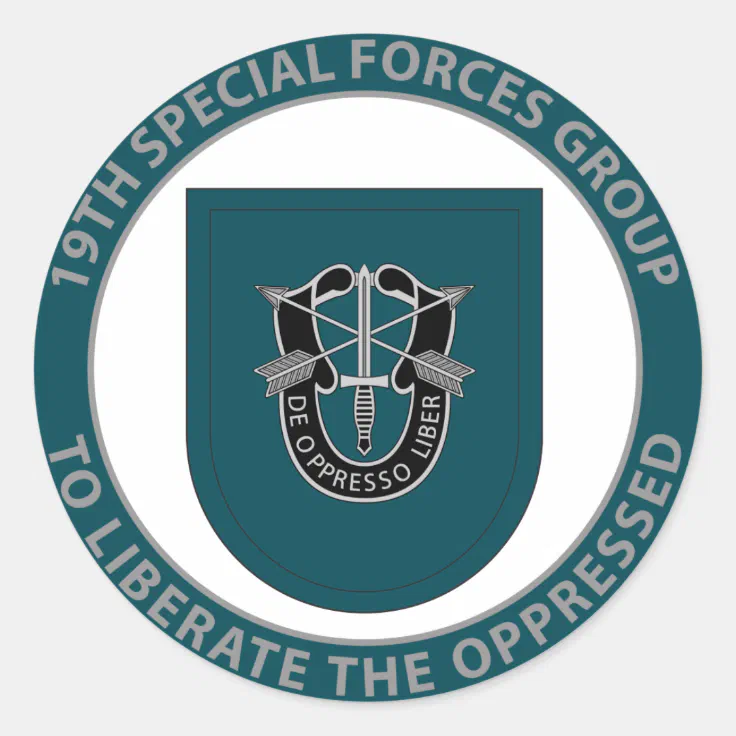 19th Special Forces Group Classic Round Sticker | Zazzle
