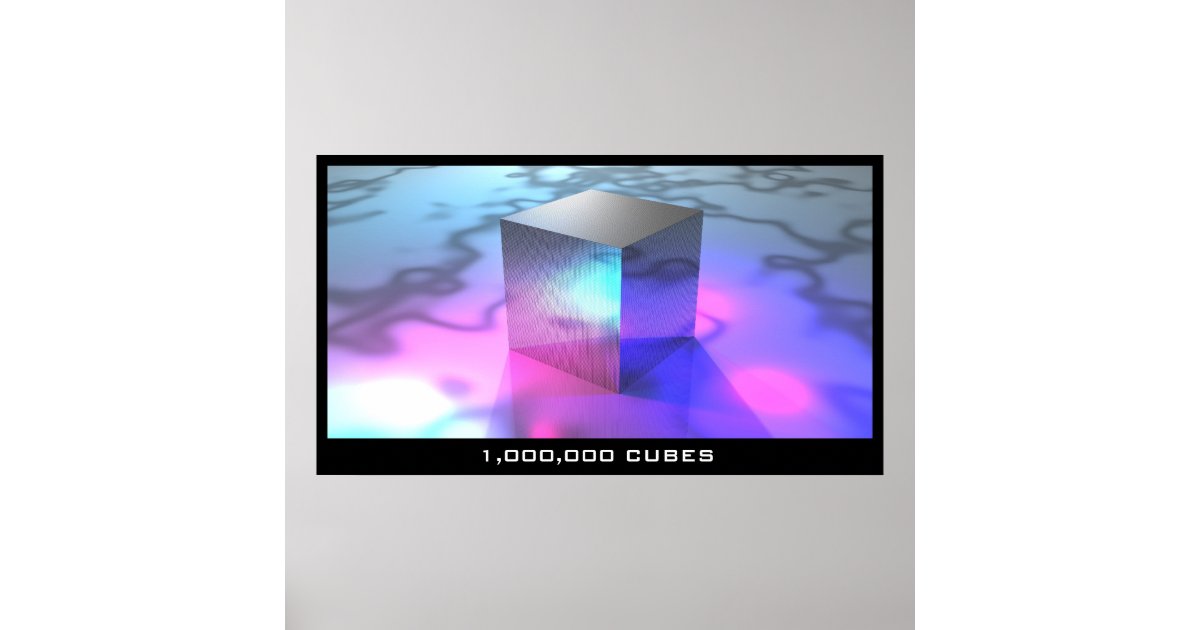 1,000,000 Cubes Poster | Zazzle