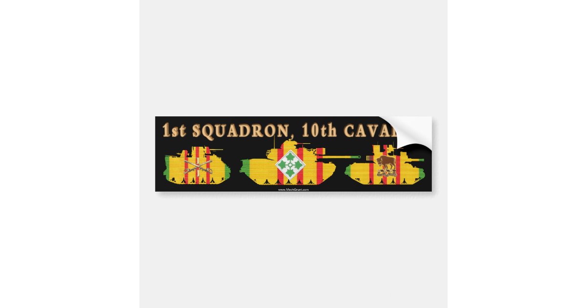 1/10th Cavalry VSR Armored Vehicles Bumper Sticker | Zazzle