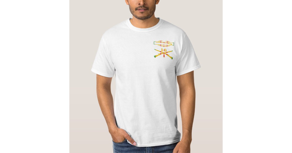 1/16th Inf VSR CIB & Crossed Rifles Shirt | Zazzle