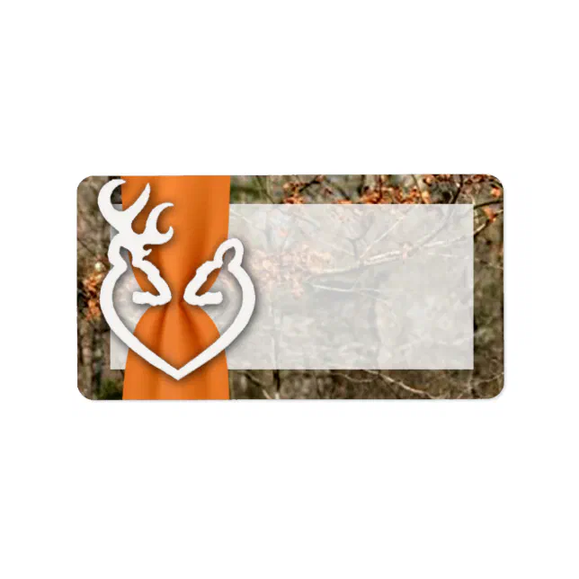 1.25"x2.75" Mailing Address Deer Couple Doe Buck Label | Zazzle