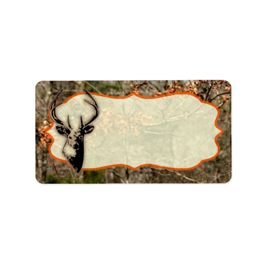 1.25"x2.75" Mailing Address Hunting Deer Buck Head Label | Zazzle.com