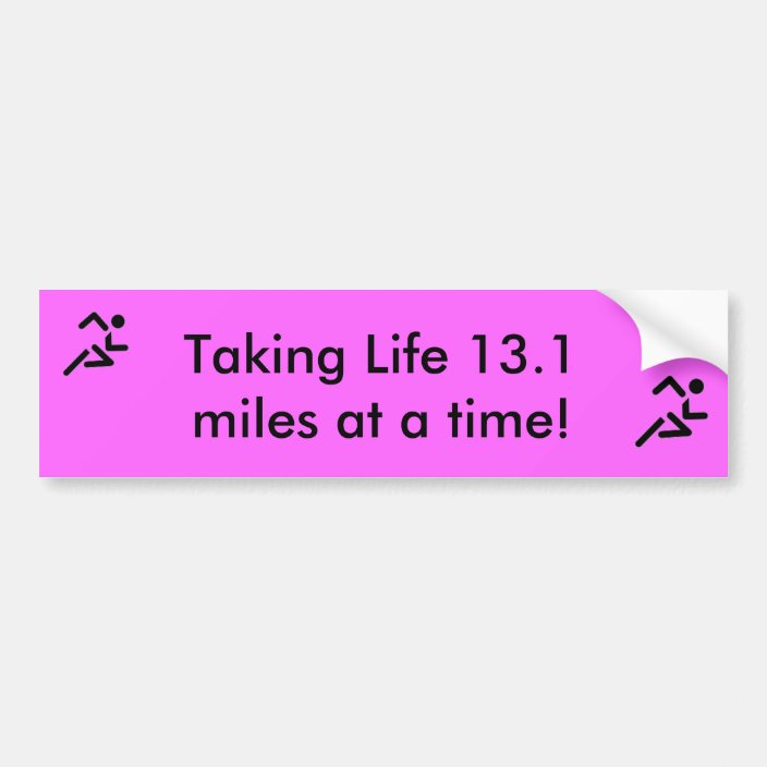 1/2 Marathon Running bumper sticker | Zazzle.com