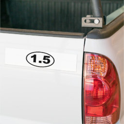 1.5 Mile Bumper Sticker | Zazzle
