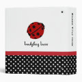 1.5" Personalized Ladybug Love Binder | Zazzle