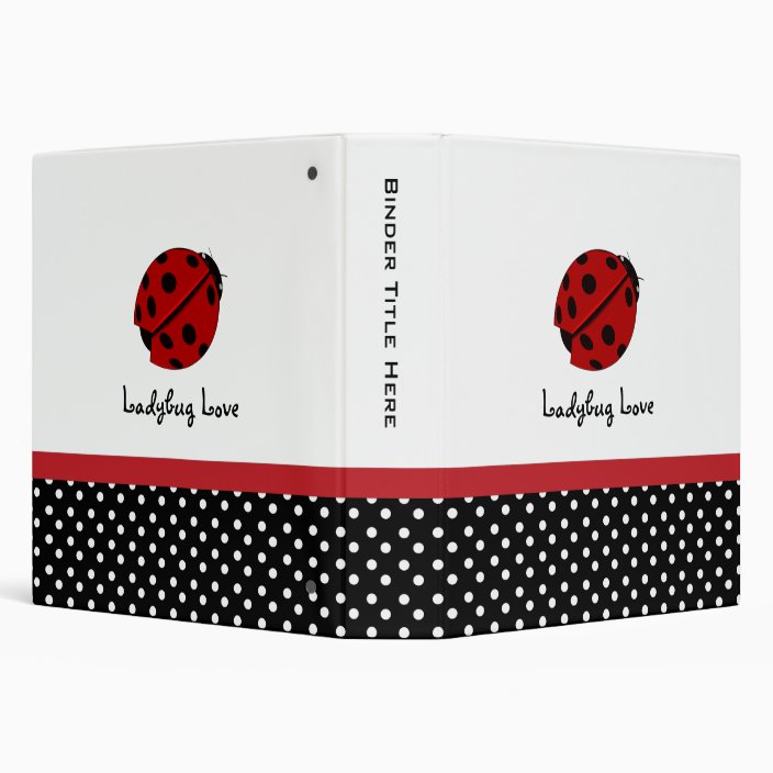 1.5" Personalized Ladybug Love Binder | Zazzle.com