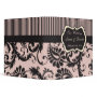 1" Blush Pink, Cream, Gray Damask Wedding Binder | Zazzle