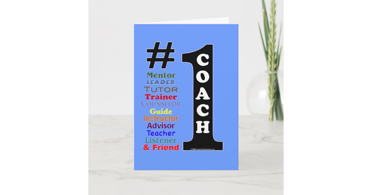 #1 Coach Card | Zazzle