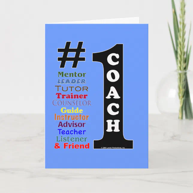 #1 Coach Card | Zazzle