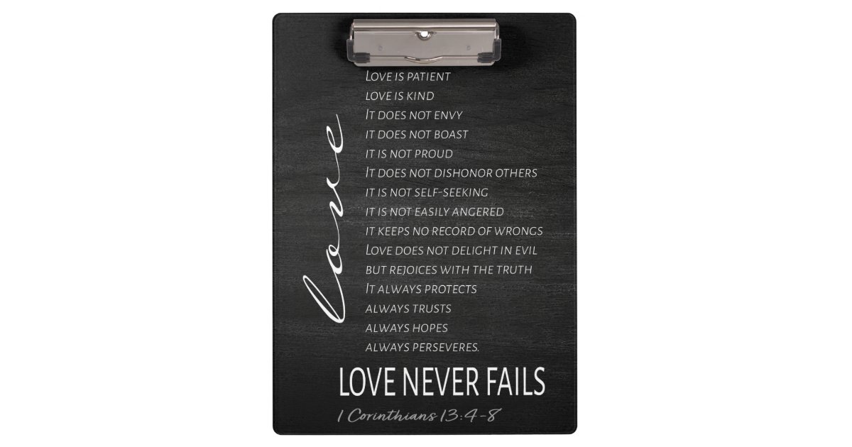 1 Corinthians 13 Love is Bible Verse Clipboard | Zazzle