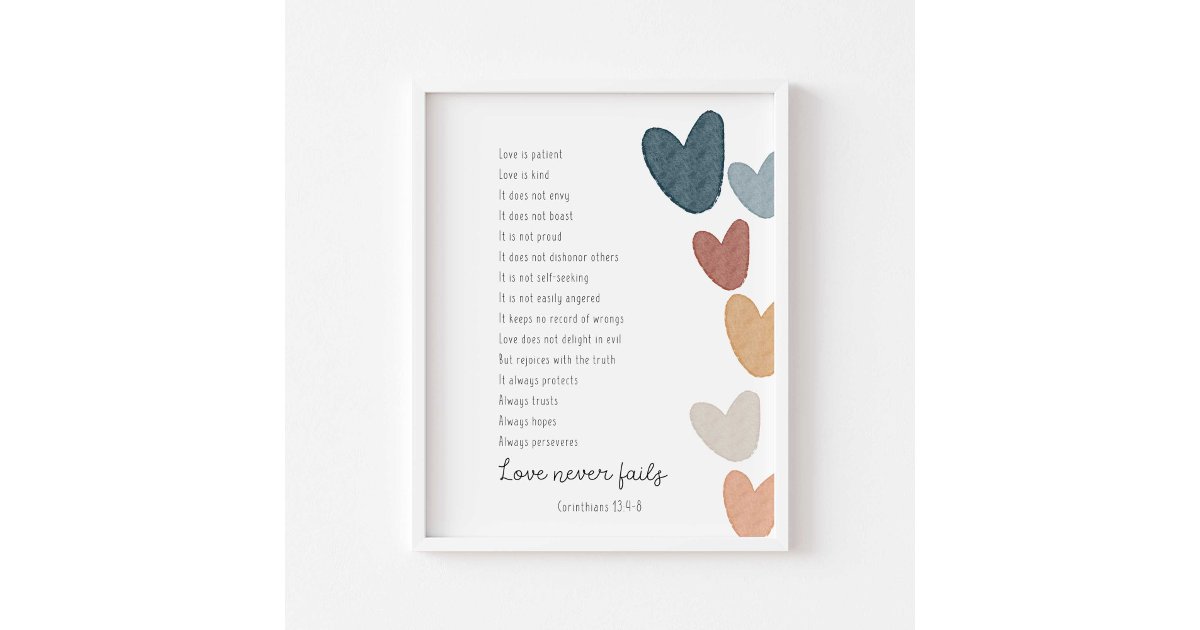 1 Corinthians 13 Love poster | Zazzle