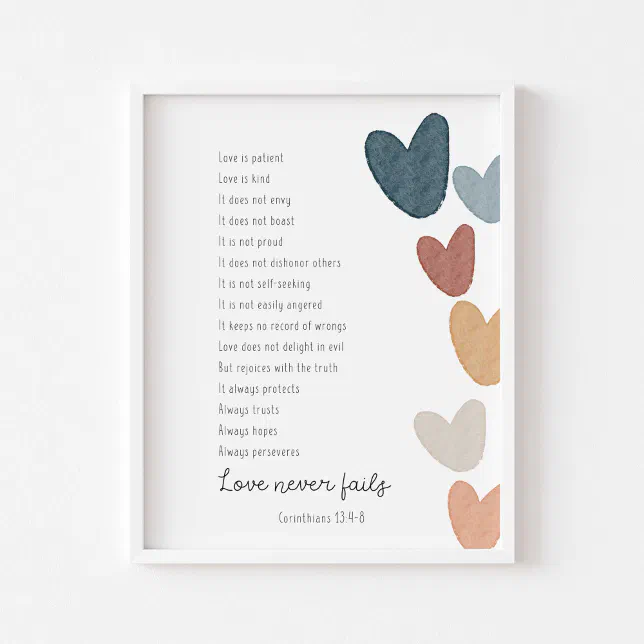 1 Corinthians 13 Love poster | Zazzle