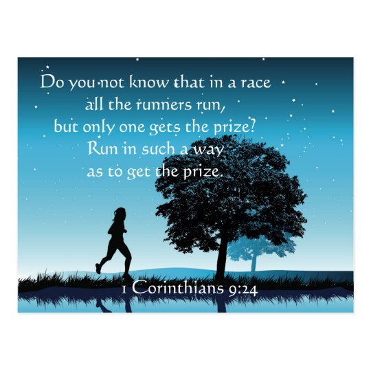 1 Corinthians 9:24 Postcard | Zazzle.com