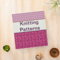 1" Customizable Knitting Pattern Binder | Zazzle