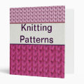 1" Customizable Knitting Pattern Binder | Zazzle