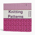1" Customizable Knitting Pattern Binder | Zazzle