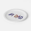 #1 Dad Father's Day Paper Plates | Zazzle