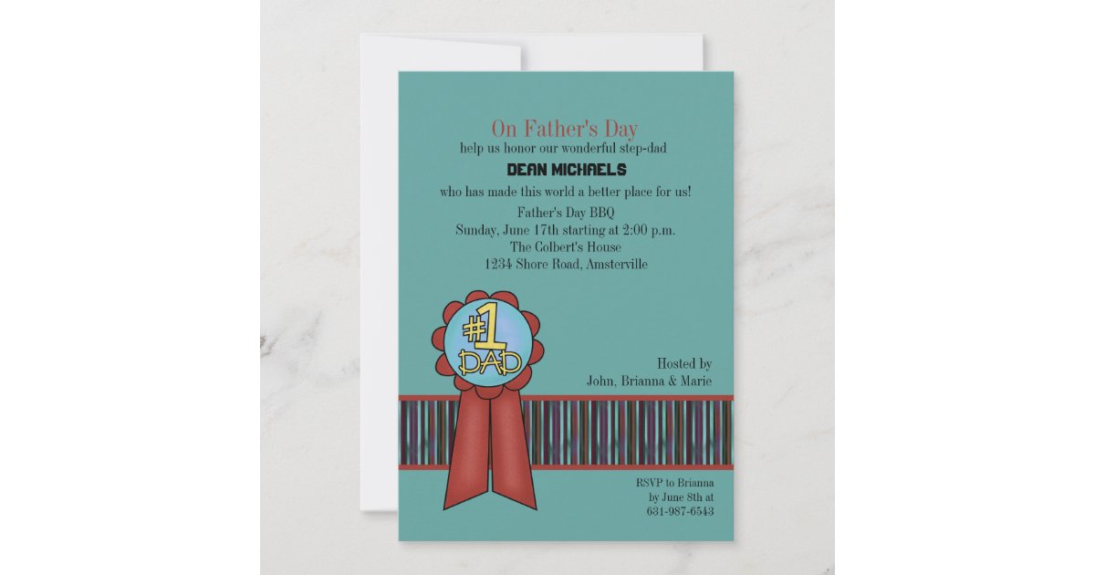 #1 Dad Invitation | Zazzle
