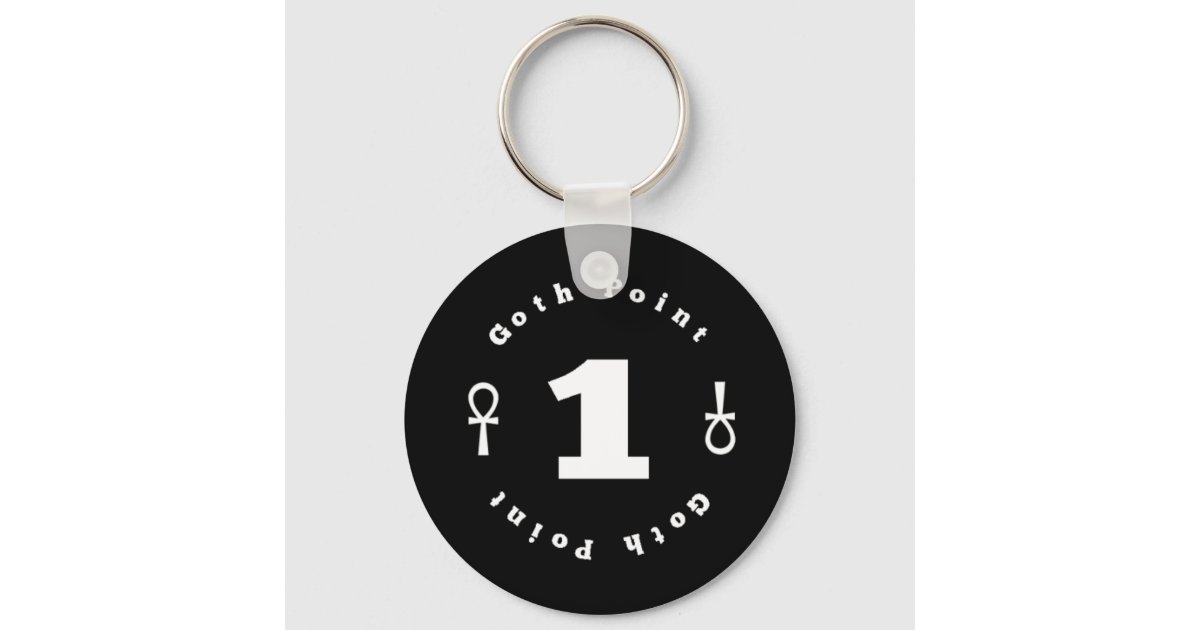 1 Goth Point Keychain | Zazzle