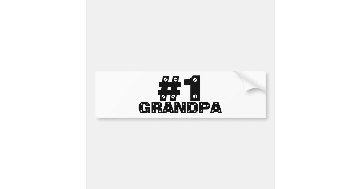 #1 Grandpa Bumper Sticker | Zazzle