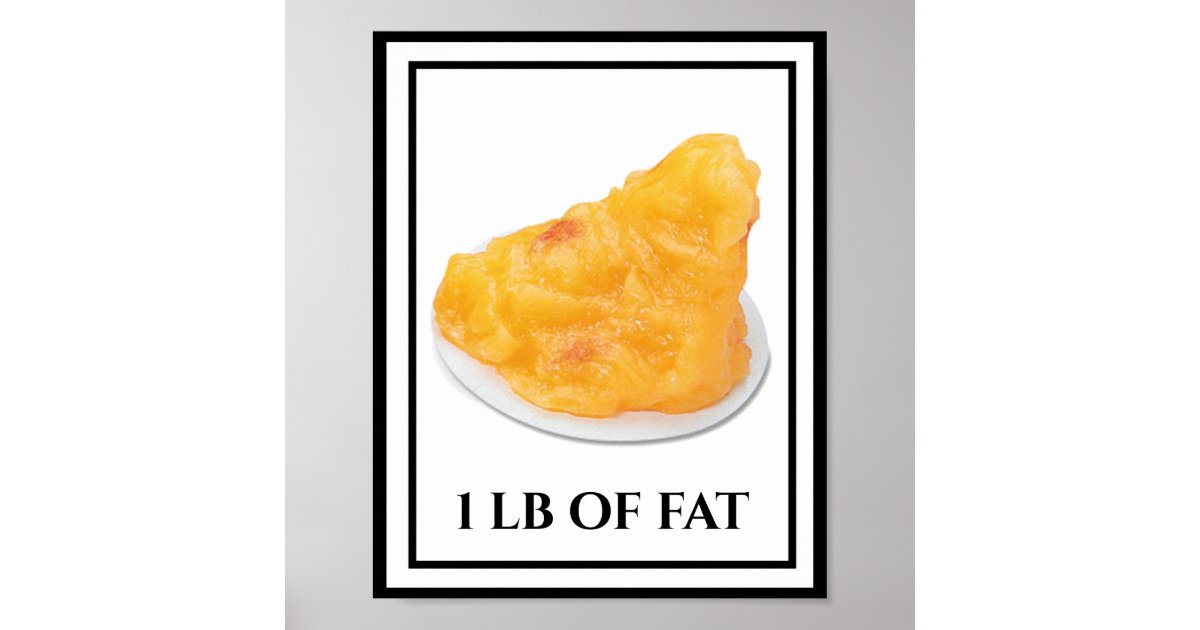 1 LB of Fat Motivation Diet Work Out Poster | Zazzle