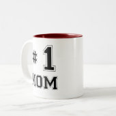 #1 Mom (Number One Mom) Two-Tone Coffee Mug | Zazzle