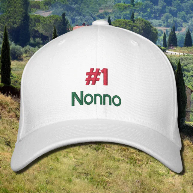 #1 Nonno Custom Baseball Cap | Zazzle
