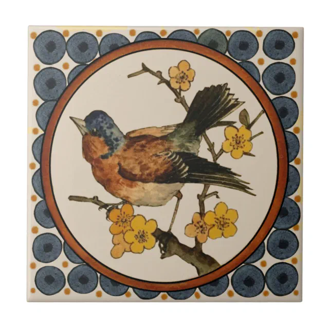 1 of 5 Repro 1890s Doulton Lambeth Hand painted Ceramic Tile | Zazzle