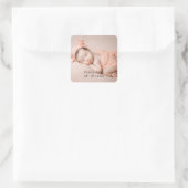 1 Photo Baby Birth Announcement Sticker | Zazzle