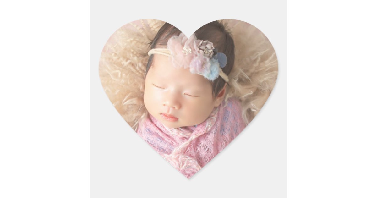 1 Photo Baby Heart Sticker | Zazzle