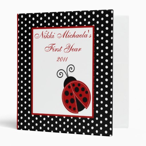 1" Photo Binder Scrapbook Red Ladybug | Zazzle