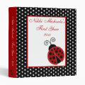 1" Photo Binder Scrapbook Red Ladybug | Zazzle