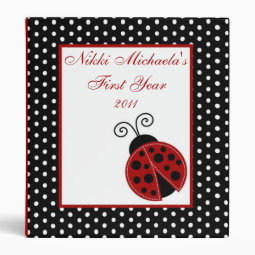 1" Photo Binder Scrapbook Red Ladybug | Zazzle