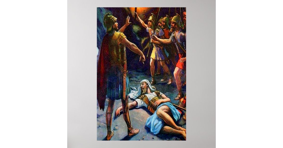 1 Samuel 24 David Spares Saul's Life poster | Zazzle