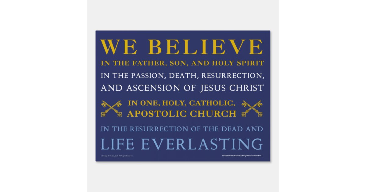 1-Sided Creed Yard Sign | Zazzle