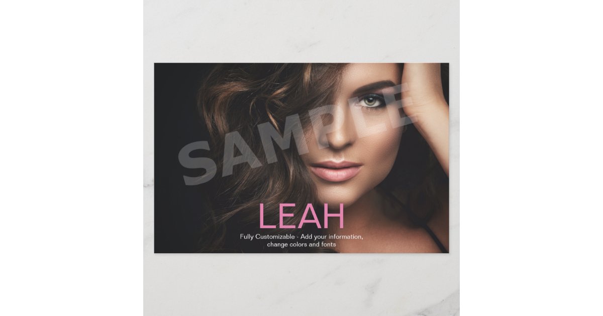 1 sided Model Headshot Card Flyer | Zazzle