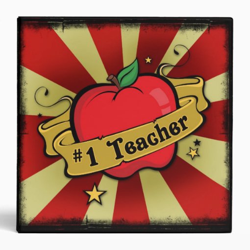 #1 Teacher Assignments Binder (tattoo style). | Zazzle