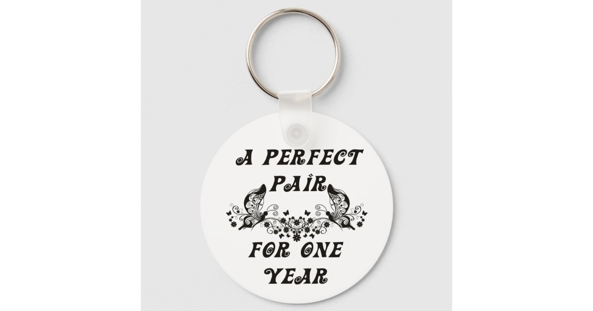 1 Year Anniversary Keychain | Zazzle