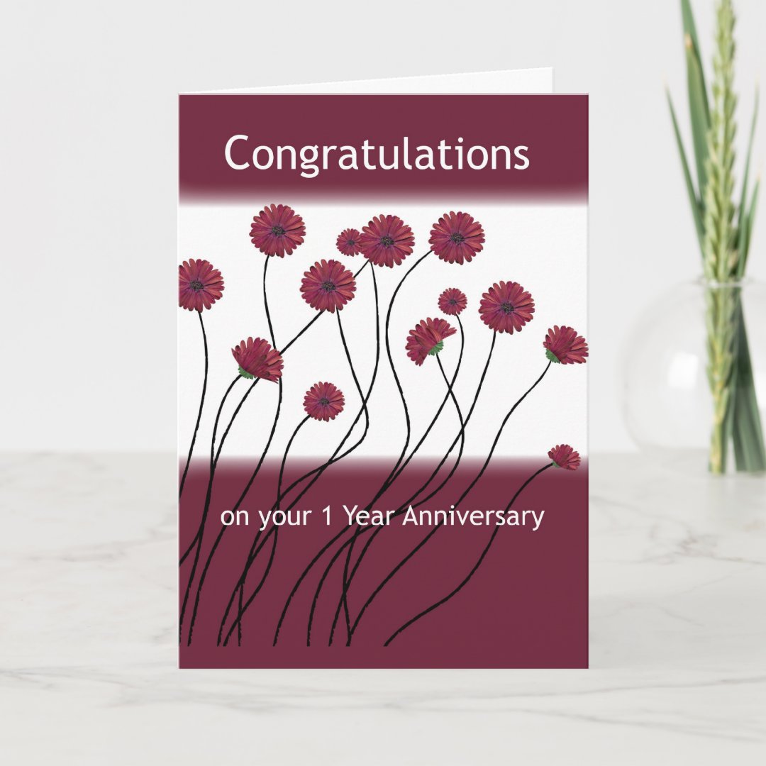 1 Year Recovery Anniversary Card | Zazzle