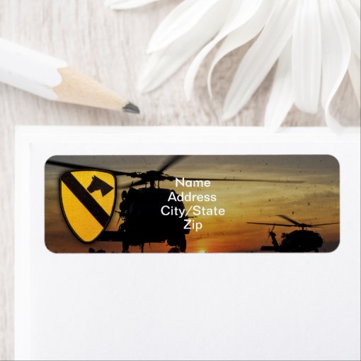 1st 7th cavalry air cav vietnam nam war label | Zazzle