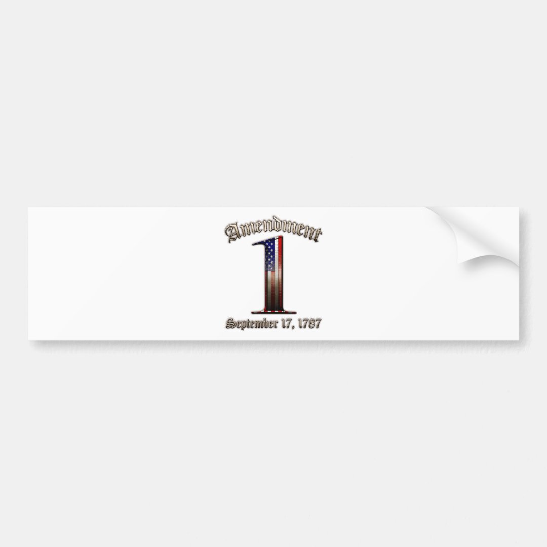 1st Amendment Bumper Sticker | Zazzle